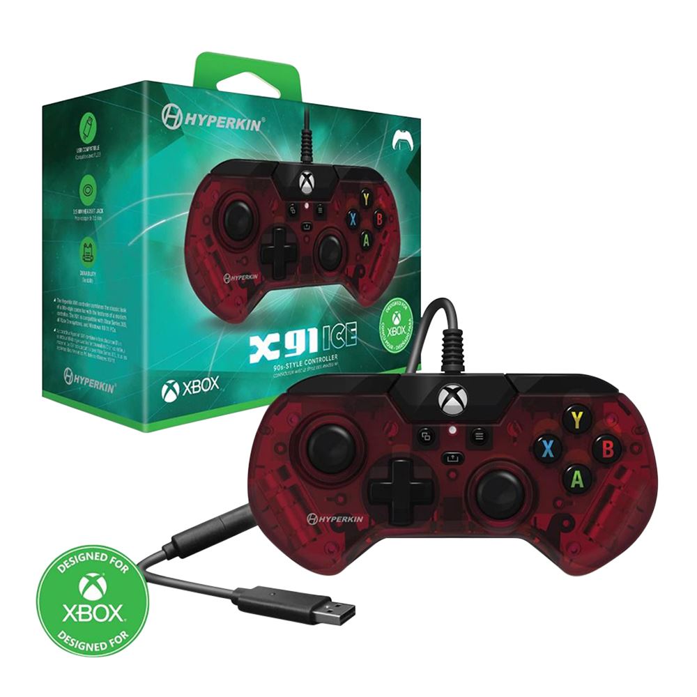 Hyperkin X91 Wired Controller for Xbox Series X/S (Red) - Micro Center
