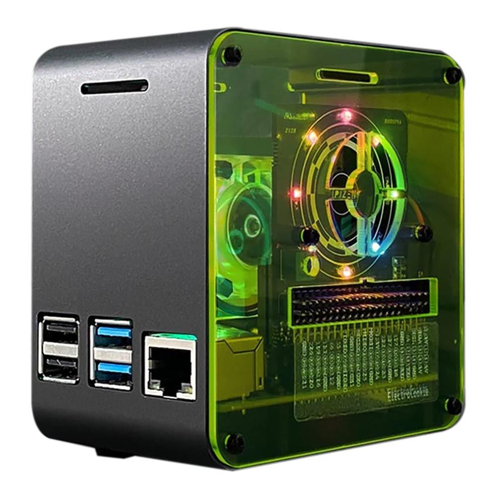 ElectroCookie Raspberry Pi Desktop Case - Neon - Micro Center