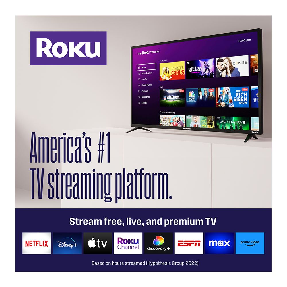 Westinghouse WR32HX2210 32" Class (31.5" Diag.) HD Smart LED TV; Roku Built In; Voice Control ...