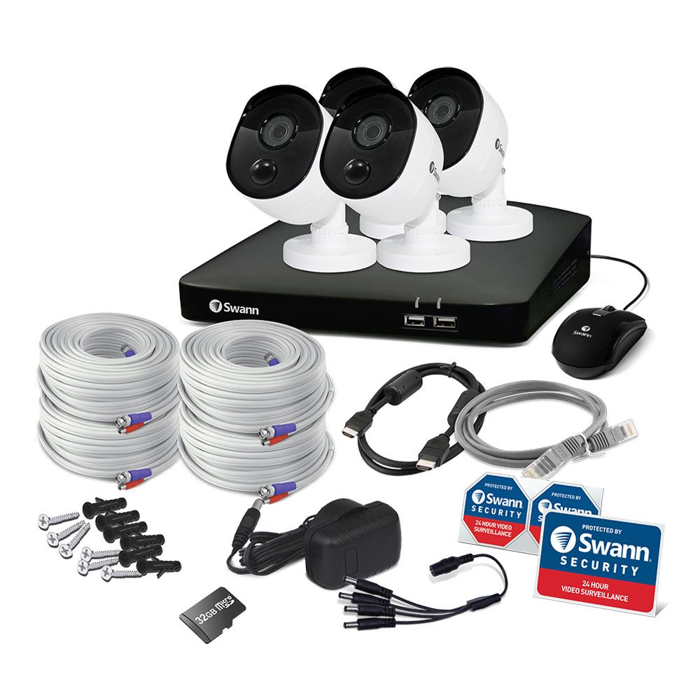Swann Communications SWDVK-446854-US DVR Security Kit; 4-Channel; 4 ...