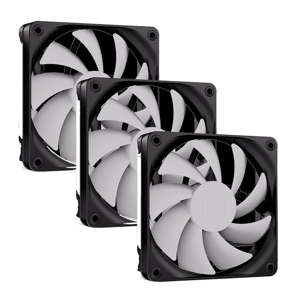 HYTE Flow FA12 Fluid Dynamic Bearing 120mm Case Fan - 3 Pack - Micro Center