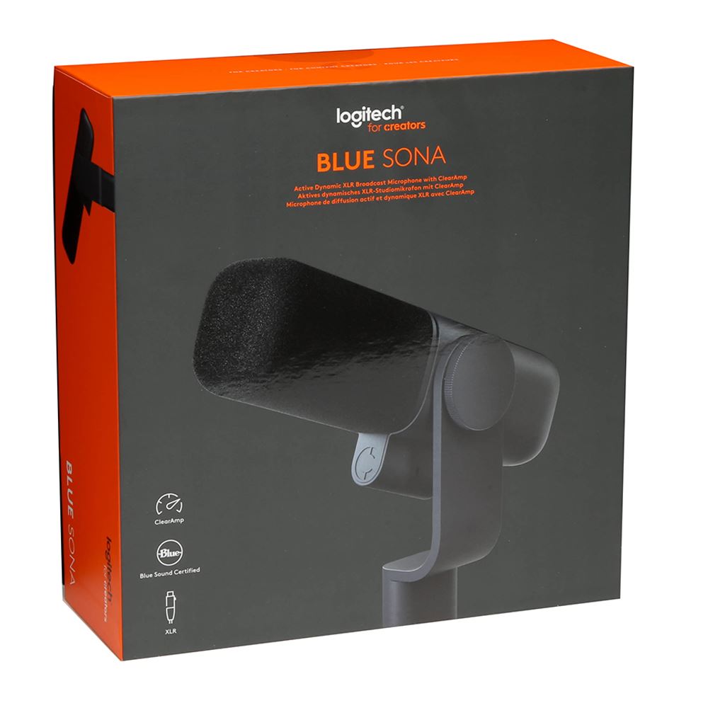 Logitech G Blue Sona Active Dynamic XLR Broadcast Microphone - Graphite ...