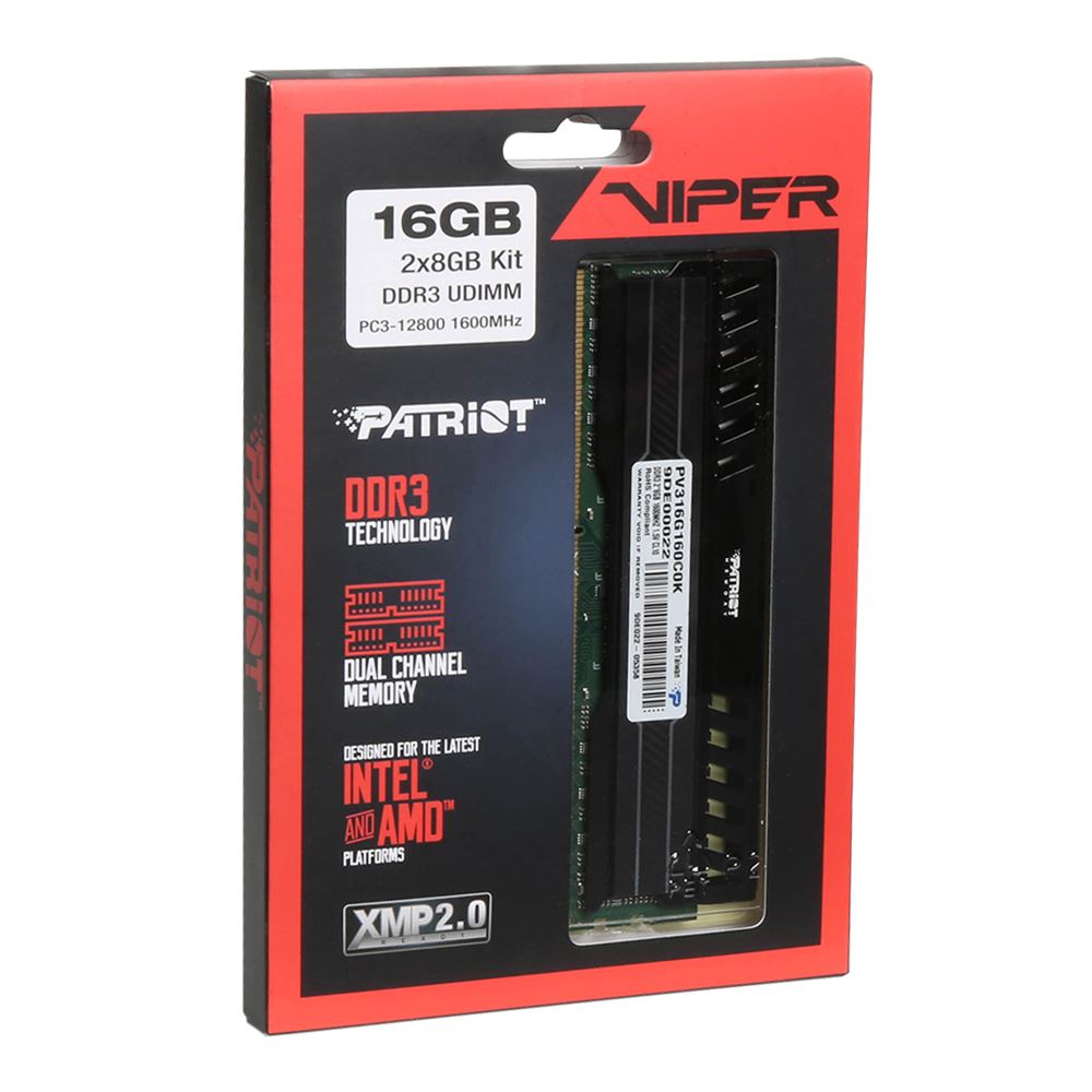 Patriot Patriot Viper 3 Series 16GB (2 x 8GB) DDR3-1600 PC3-12800 CL10 ...