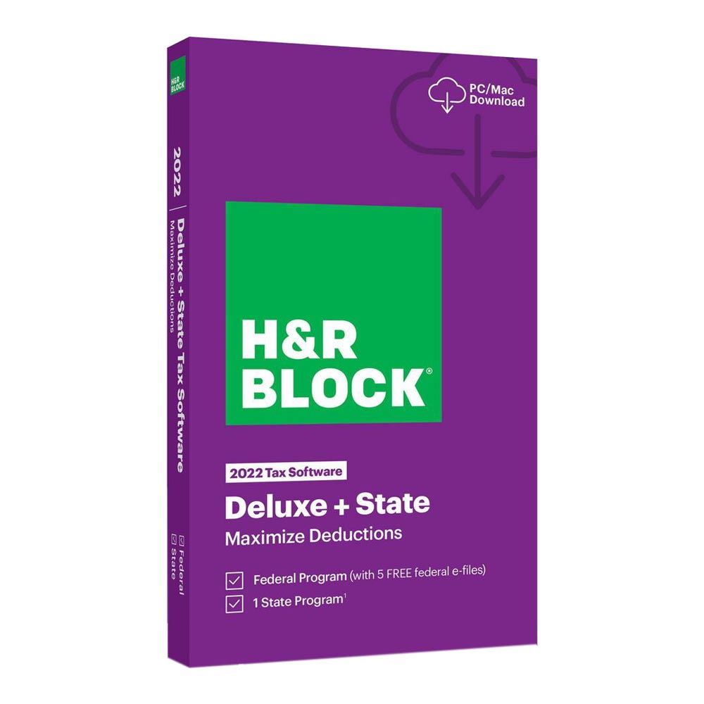 Block Financial Software H&R Block Tax Software Deluxe State 2022 Deals and Price History at ...