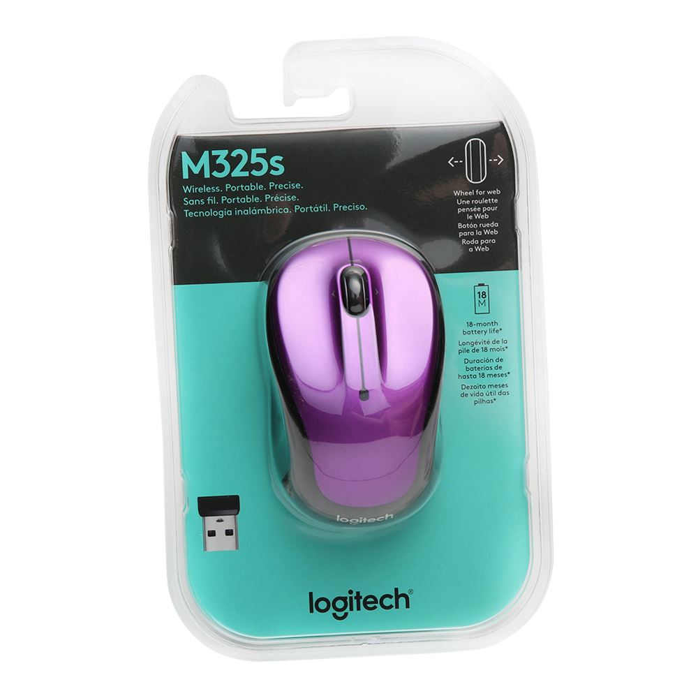 Logitech M325S Wireless Mouse - Vivid Violet - Micro Center