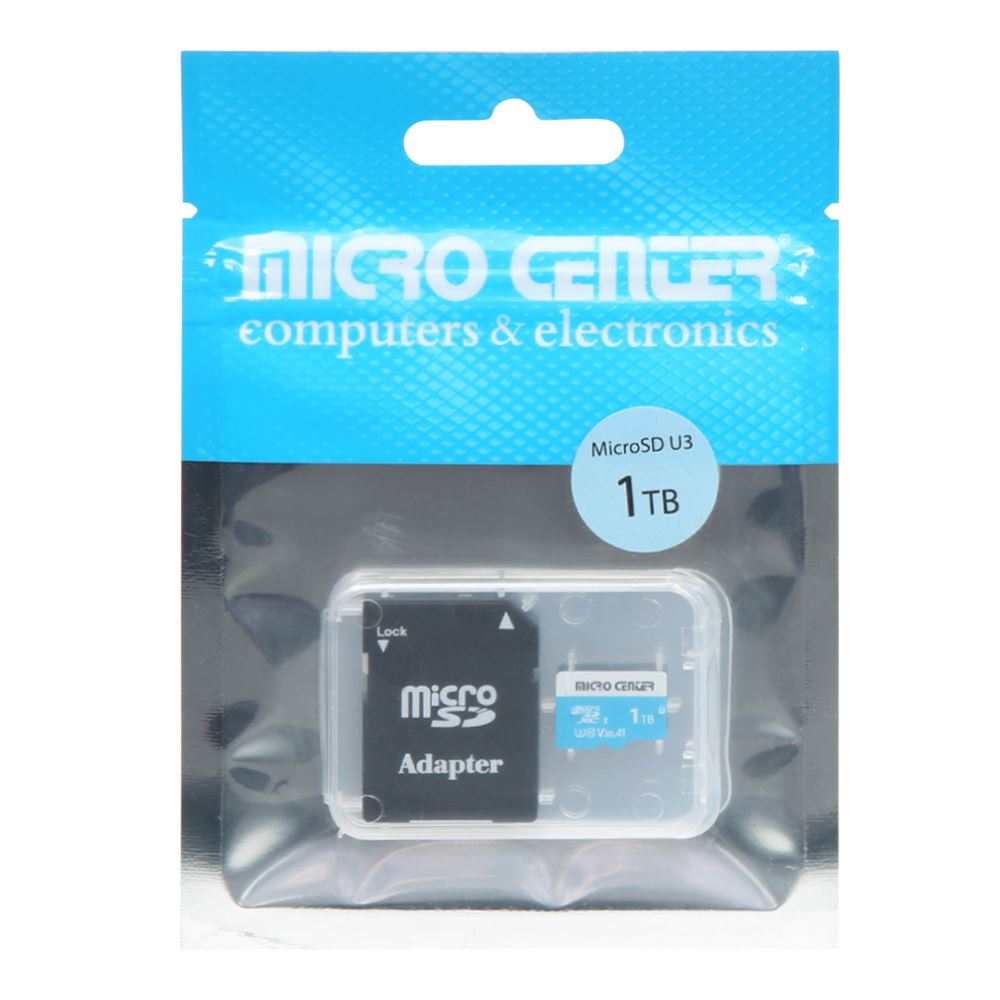 Micro Center 1TB microSDXC Class 10 / UHS-I / U3 / V30 / A1 Flash ...
