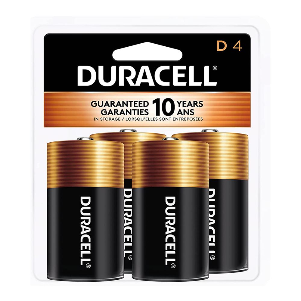 Micro Center - Duracell CopperTop D Alkaline Battery - 4 pack D23 03361