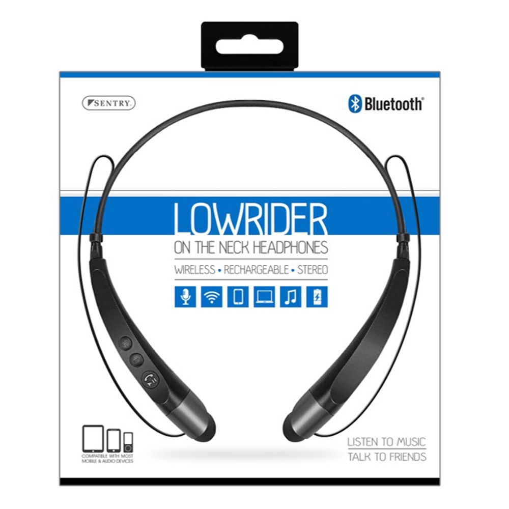 Sentry Industries Bluetooth Lowrider On-the-Neck Headphones - Black ...