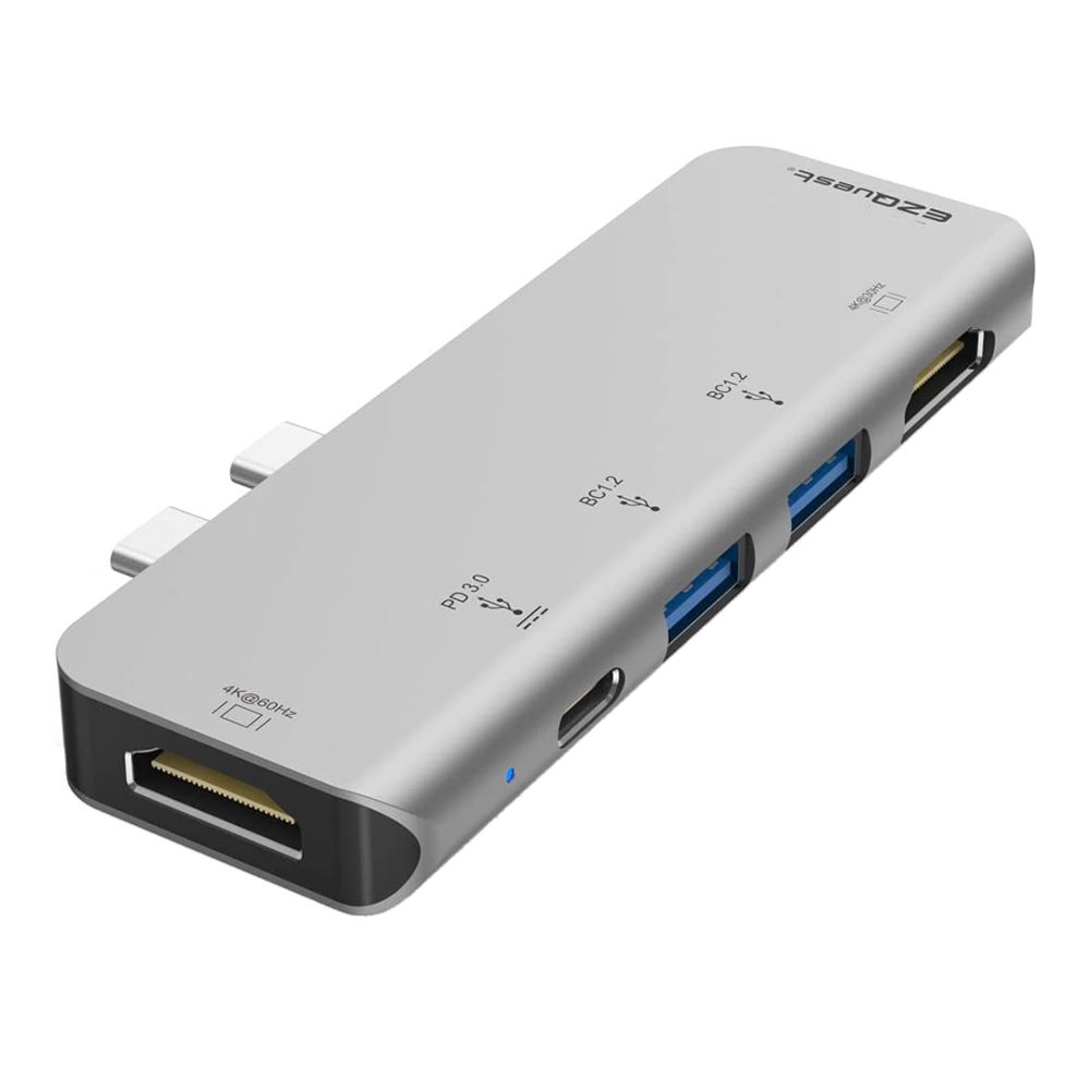 EZQuest Inc. USB-C Dual HDMI Multimedia 5 Ports Hub Adapter with Power ...
