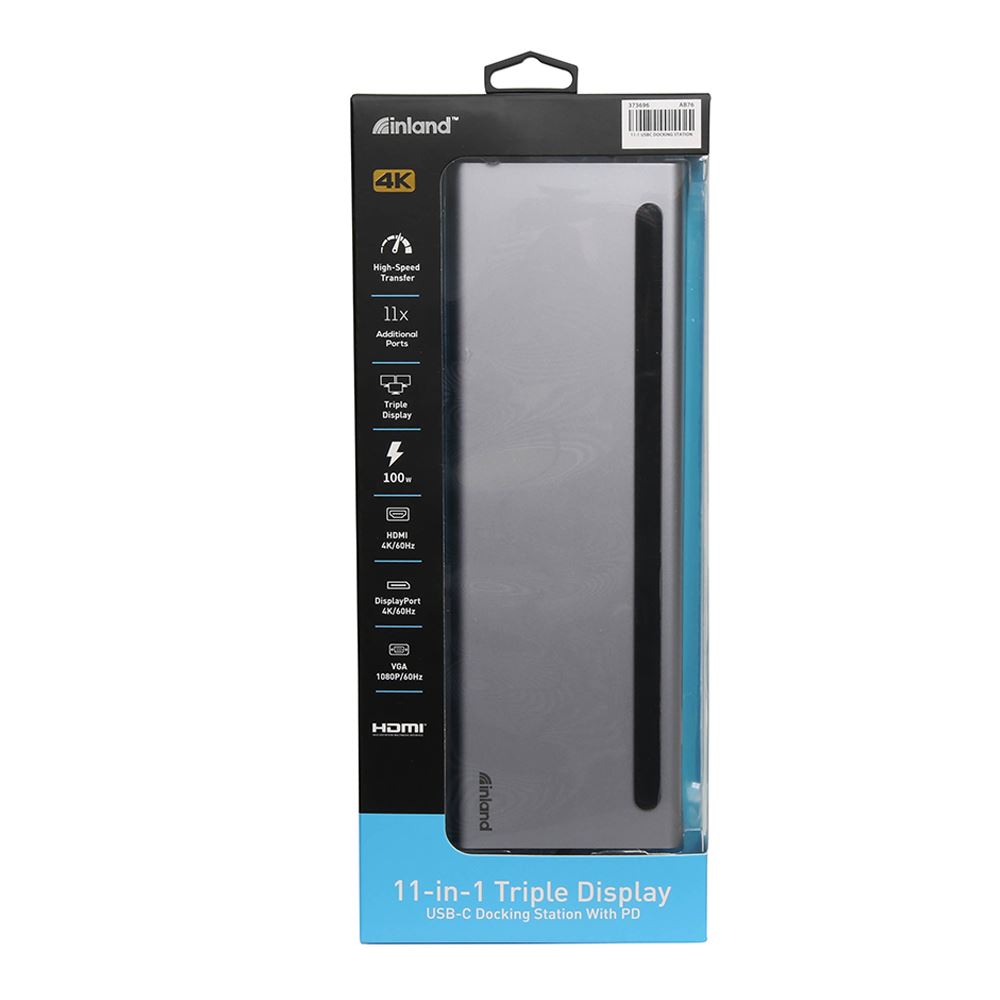 Micro Center - Inland 11-1 USB Type-C Laptop Docking Station 1089