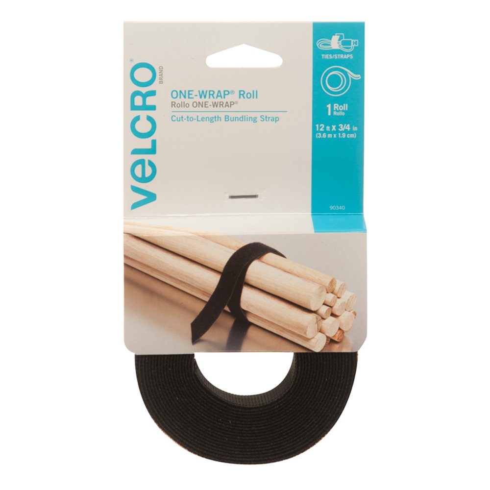 VELCRO Roll 12 ft. x 3/4 in. - Black - Micro Center