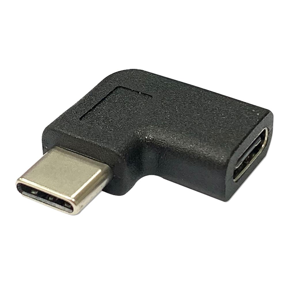 QVS USB-C 3.2 (Gen 2 Male) to USB-C 3.2 (Gen 2 Female) Right Angle ...