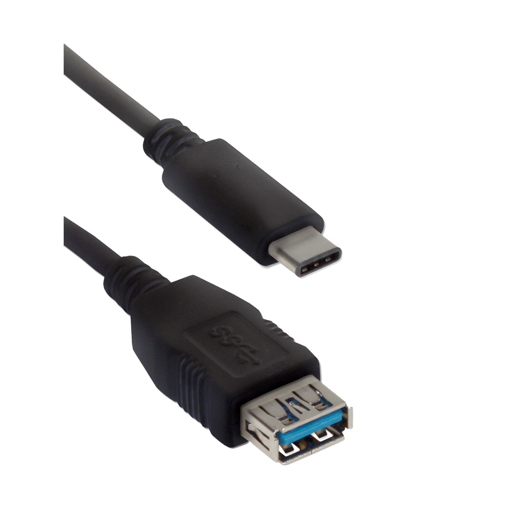 QVS USB 3.1 (Gen 1 Type-C) Male to USB 3.1 (Gen 1 Type-A) Female ...
