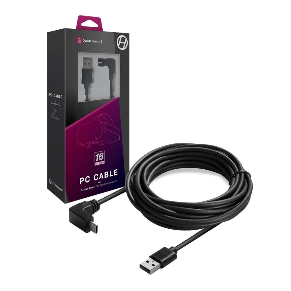 Hyperkin 16 Ft. Right Angled PC Cable For Oculus Quest and Oculus Quest ...