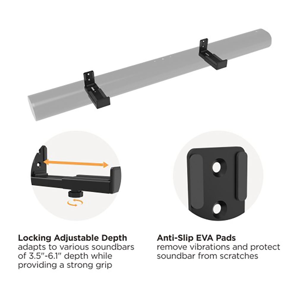 Inland Premium Soundbar SB-67 Wall Mount Bracket - Micro Center