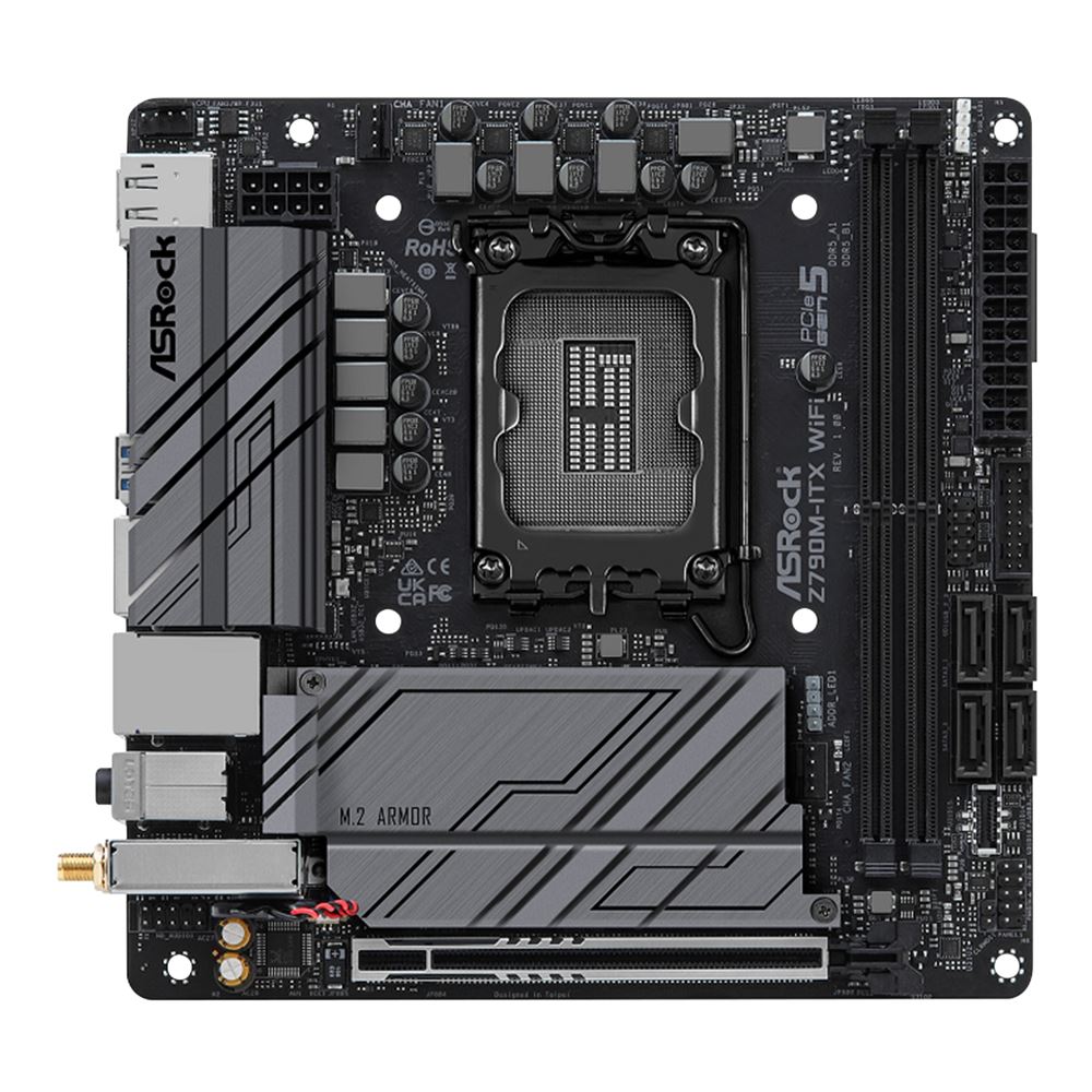 ASRock Z790M-ITX WiFi Intel LGA 1700 Mini-ITX Motherboard - Micro Center