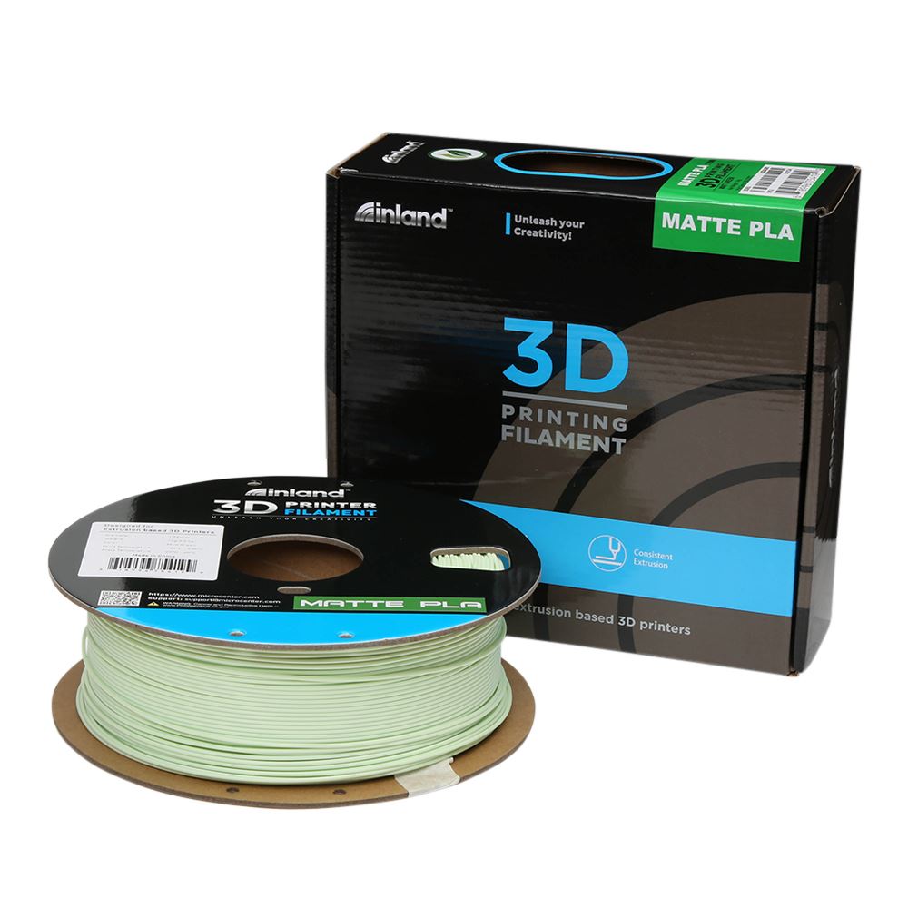 Inland 1.75mm PLA 3D Printer Filament 1kg (2.2 lbs) Cardboard Spool ...