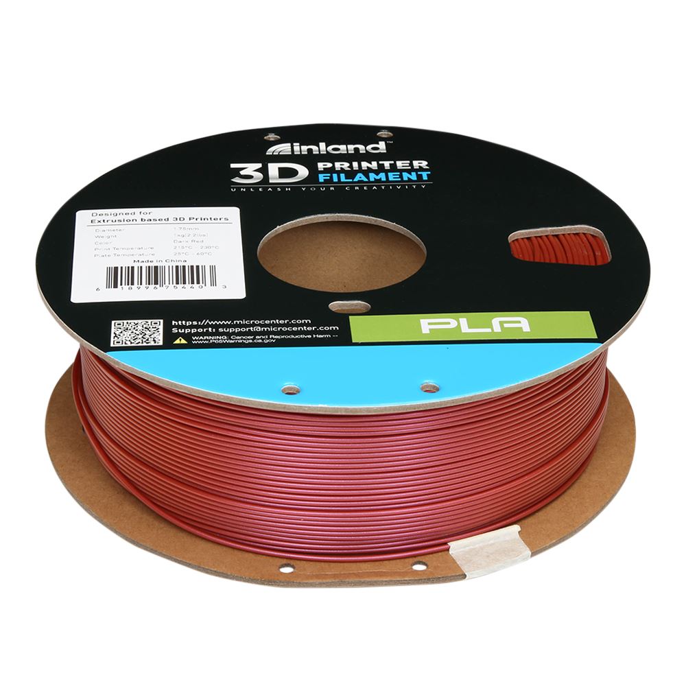 Inland 1.75mm PLA Shimmer 3D Printer Filament 1.0 kg (2.2 lbs.) Spool ...
