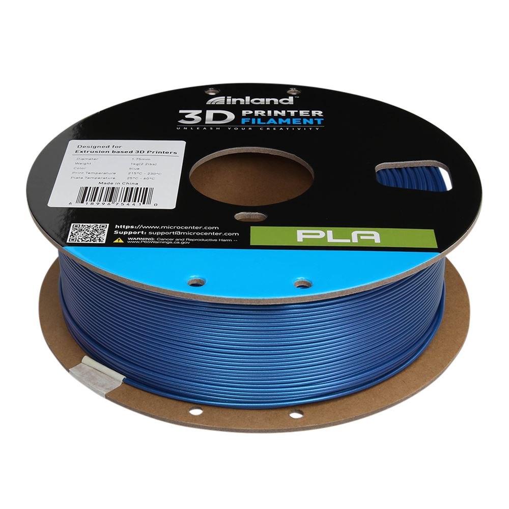 Inland Shimmer 1.75mm Blue PLA 3D Printer Filament - 1kg Spool (2.2 lbs ...