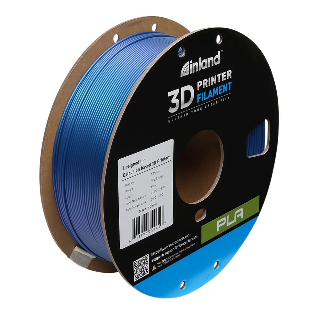 Inland Shimmer 1.75mm Blue PLA 3D Printer Filament - 1kg Spool (2.2 lbs ...
