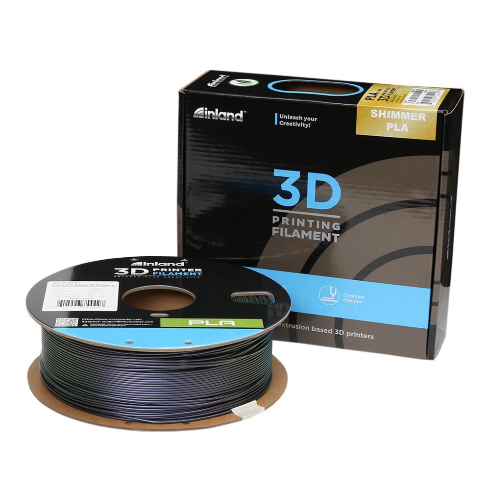 Inland 1.75mm Shimmer PLA 3D Printer Filament 1kg (2.2 lbs) Spool ...