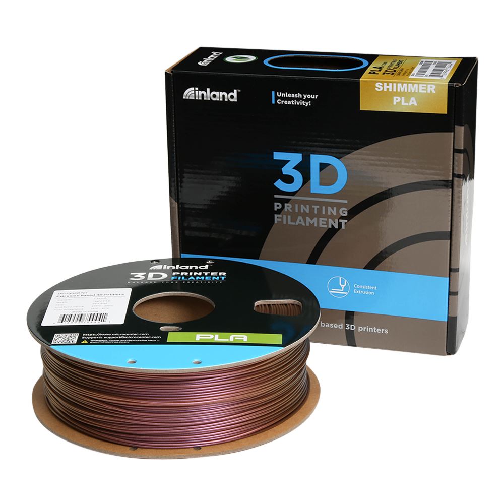 Inland Shimmer 1.75mm Dark Gray PLA 3D Printer Filament - 1kg Spool (2. ...