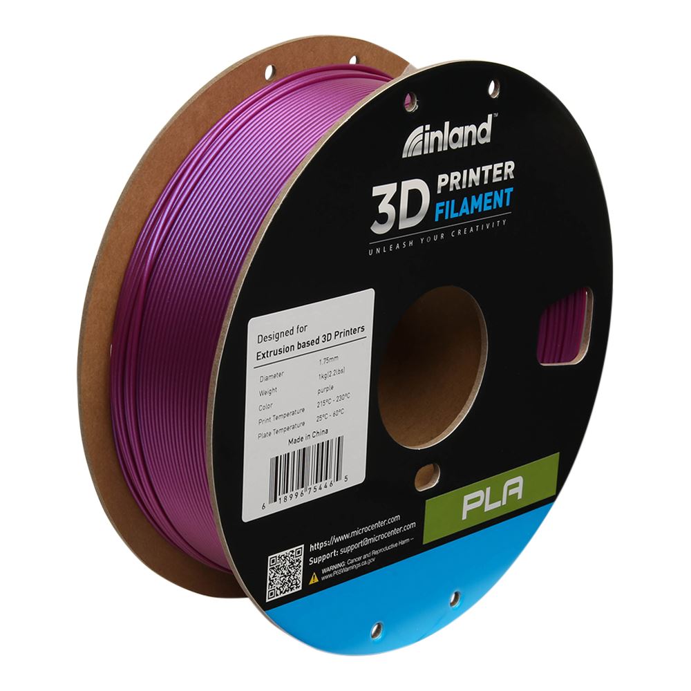 Inland Shimmer 1.75mm Purple PLA 3D Printer Filament - 1kg Spool (2.2 ...