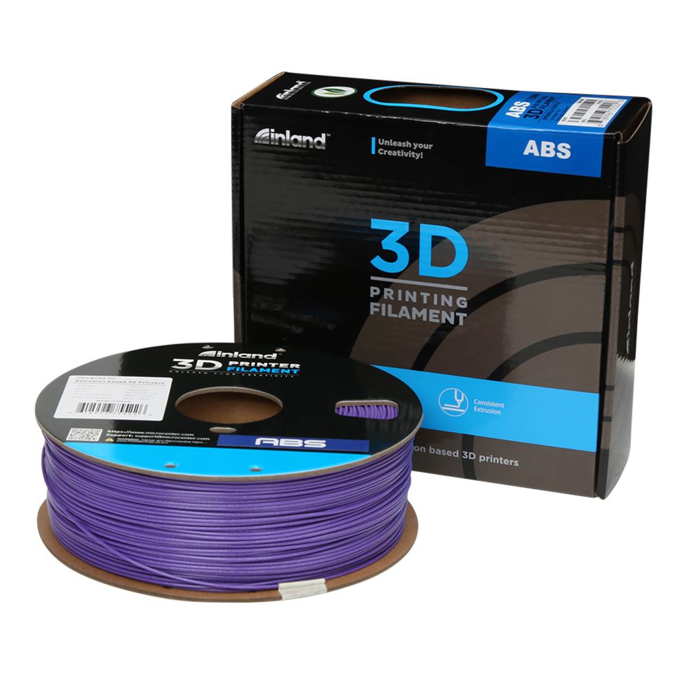 Inland 1.75mm Sparkle Purple ABS 3D Printer Filament - 1kg Spool (2.2 ...
