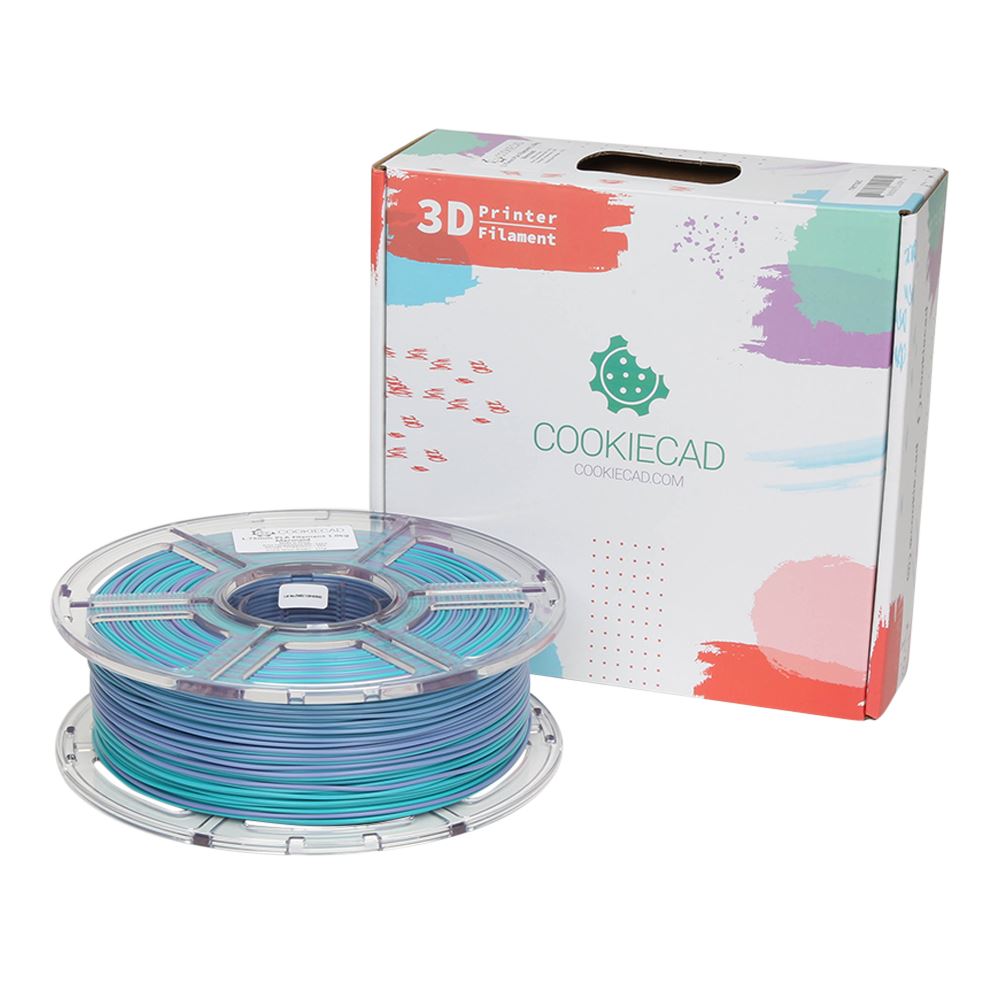 Cookiecad 1.75mm Mermaid (Rainbow Transition) PLA 3D Printer Filament ...