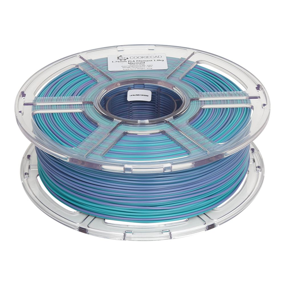 Cookiecad 1.75mm Mermaid (Rainbow Transition) PLA 3D Printer Filament ...