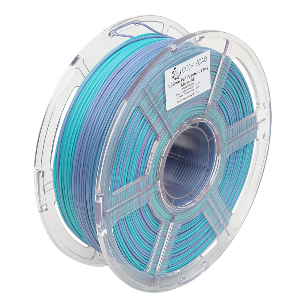 Cookiecad 1.75mm Mermaid (Rainbow Transition) PLA 3D Printer Filament ...