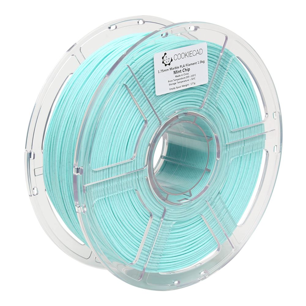 Cookiecad 1.75mm Mint PLA 3D Printer Filament - 1kg Spool (2.2 lbs ...