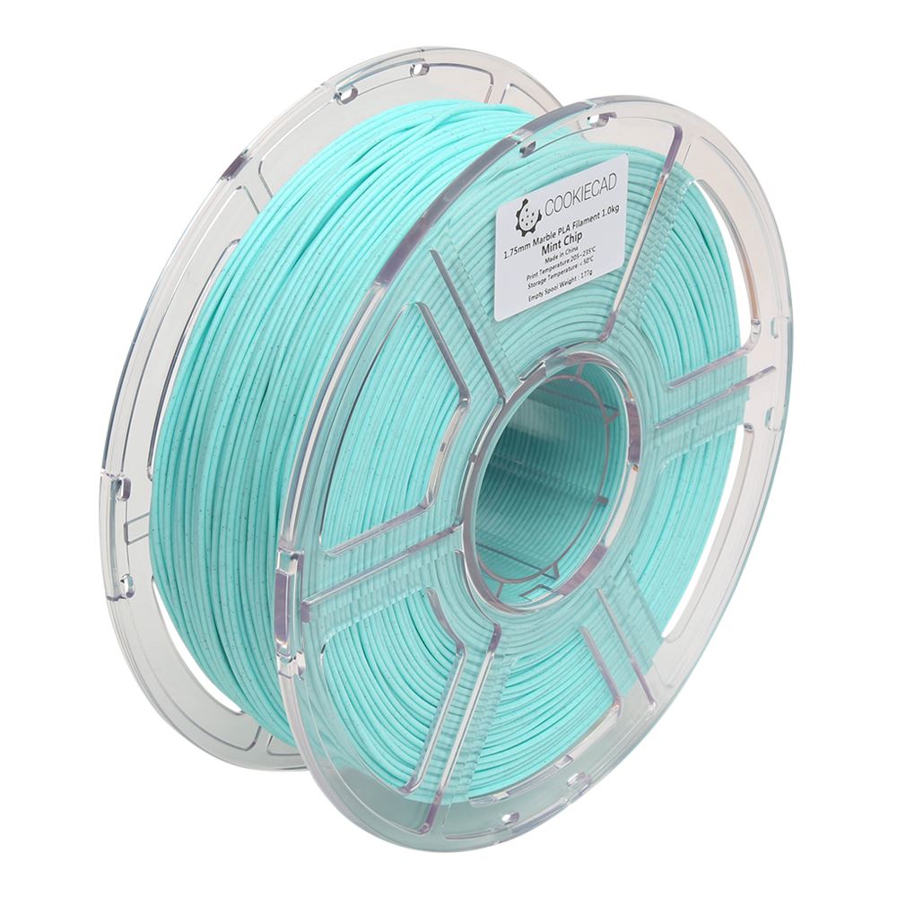 Cookiecad 1.75mm Mint PLA 3D Printer Filament - 1kg Spool (2.2 lbs ...