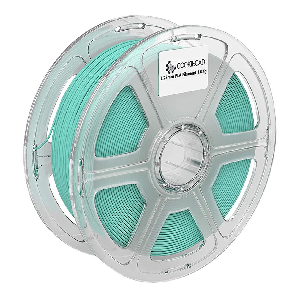 Cookiecad 1.75mm Mint Green PLA 3D Printer Filament - 1kg Spool (2.2 ...