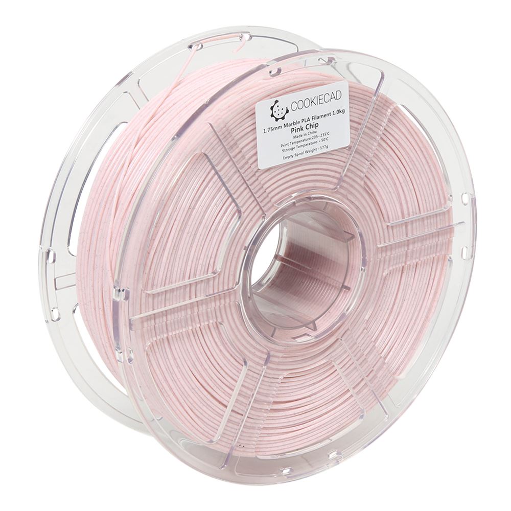 Cookiecad 1.75mm Pink Chip (Pink Marble) PLA 3D Printer Filament - 1kg ...