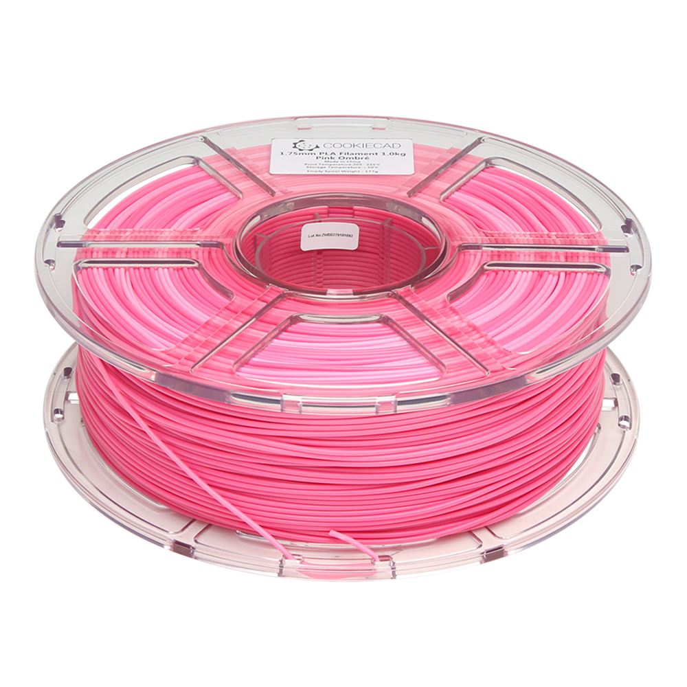 Cookiecad 1.75mm Pink Ombre PLA 3D Printer Filament - 1kg Spool (2.2 ...