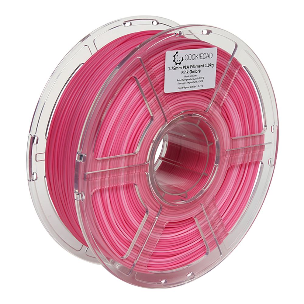 Cookiecad 1.75mm Pink Ombre PLA 3D Printer Filament - 1kg Spool (2.2 ...