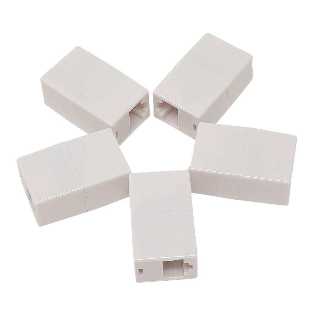 Micro Connectors Cat5e Ethernet Coupler UL Listed - White (5-Pack ...