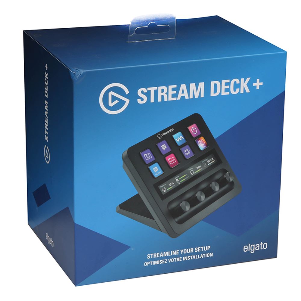 Elgato Stream Deck + Black Edition; customizable LCD keys, dials, and touch strip for Seamless ...