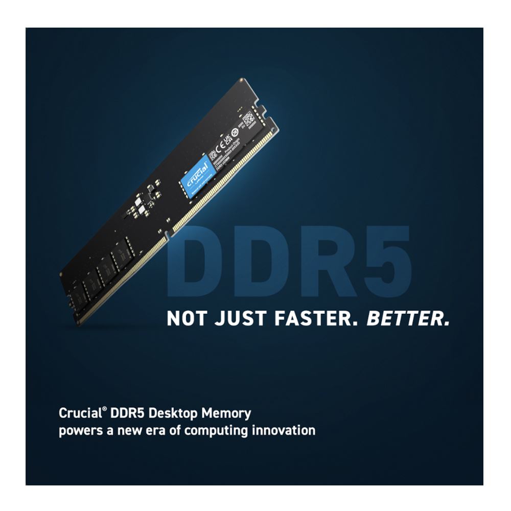 Crucial 32GB (2 x 16GB) DDR5-5600 PC5-44800 CL46 Dual Channel Desktop ...