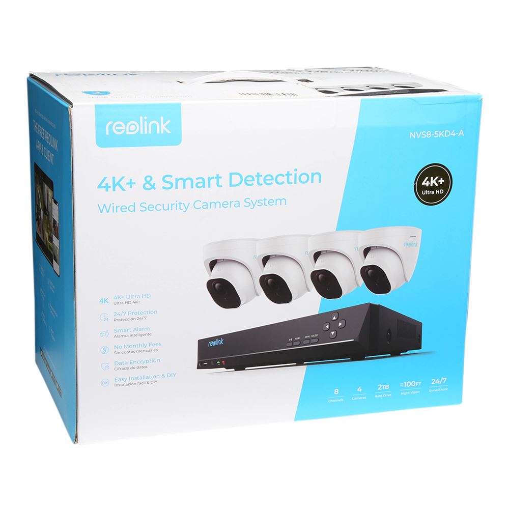 Reolink NVS8-5KD4-A Ultra HD NVR Security Kit - Dome Cameras; 8-Channel ...