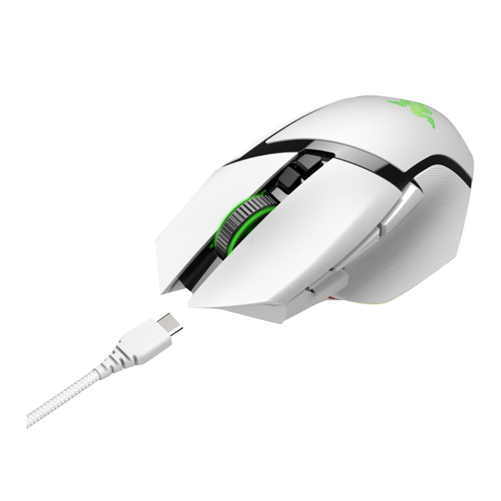 Razer Basilisk V3 Pro Ergonomic Wireless Gaming Mouse - White Edition ...