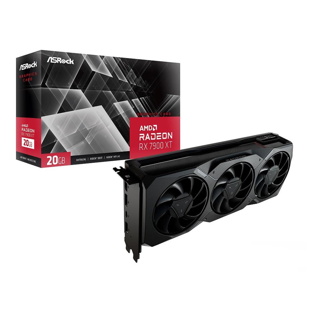 ASRock AMD Radeon RX 7900 XT Triple Fan 20GB GDDR6 PCIe 4.0 Graphics ...