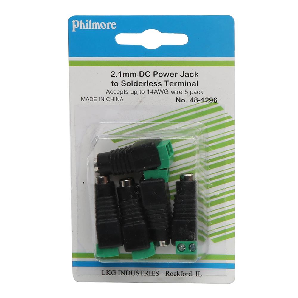 Philmore 2.1mm DC Power Jack to Solderless Terminal - Micro Center