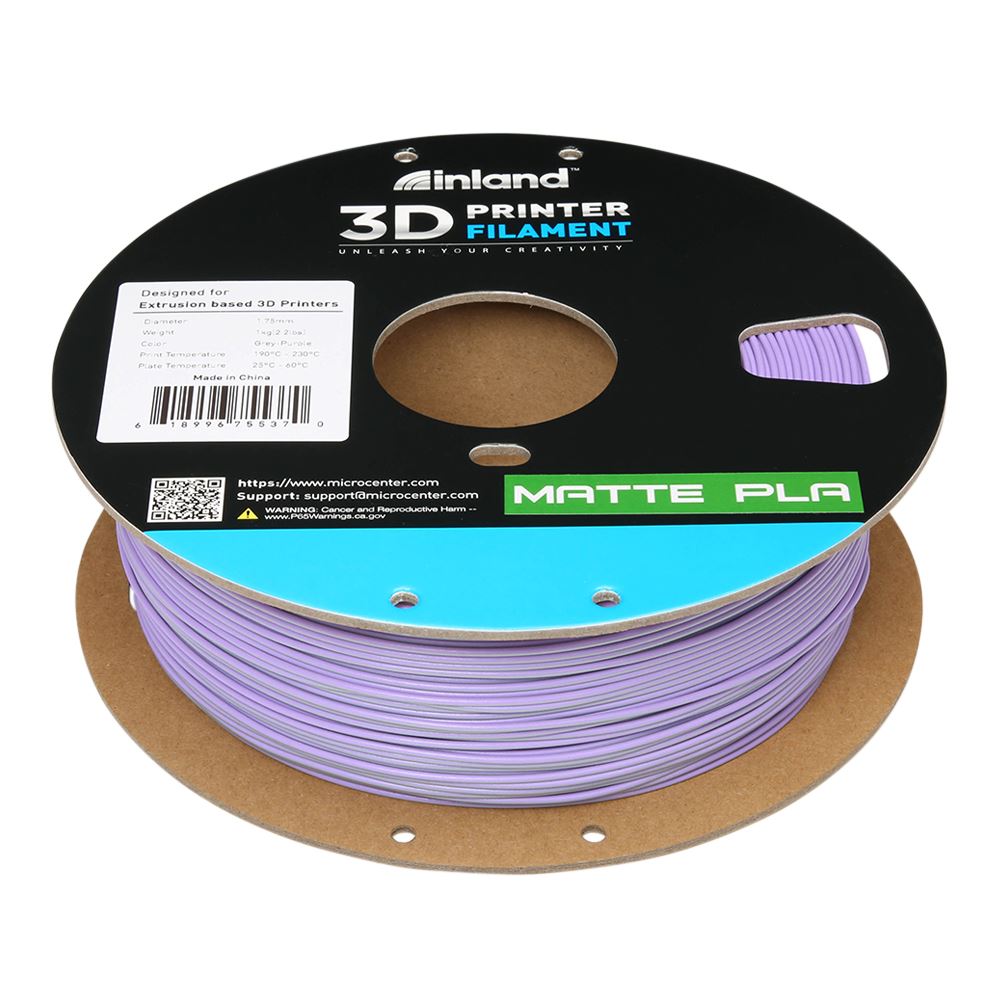 Inland 1.75mm PLA Dual Color Co-Extrusion 3D Printer Filament 1kg (2.2 ...