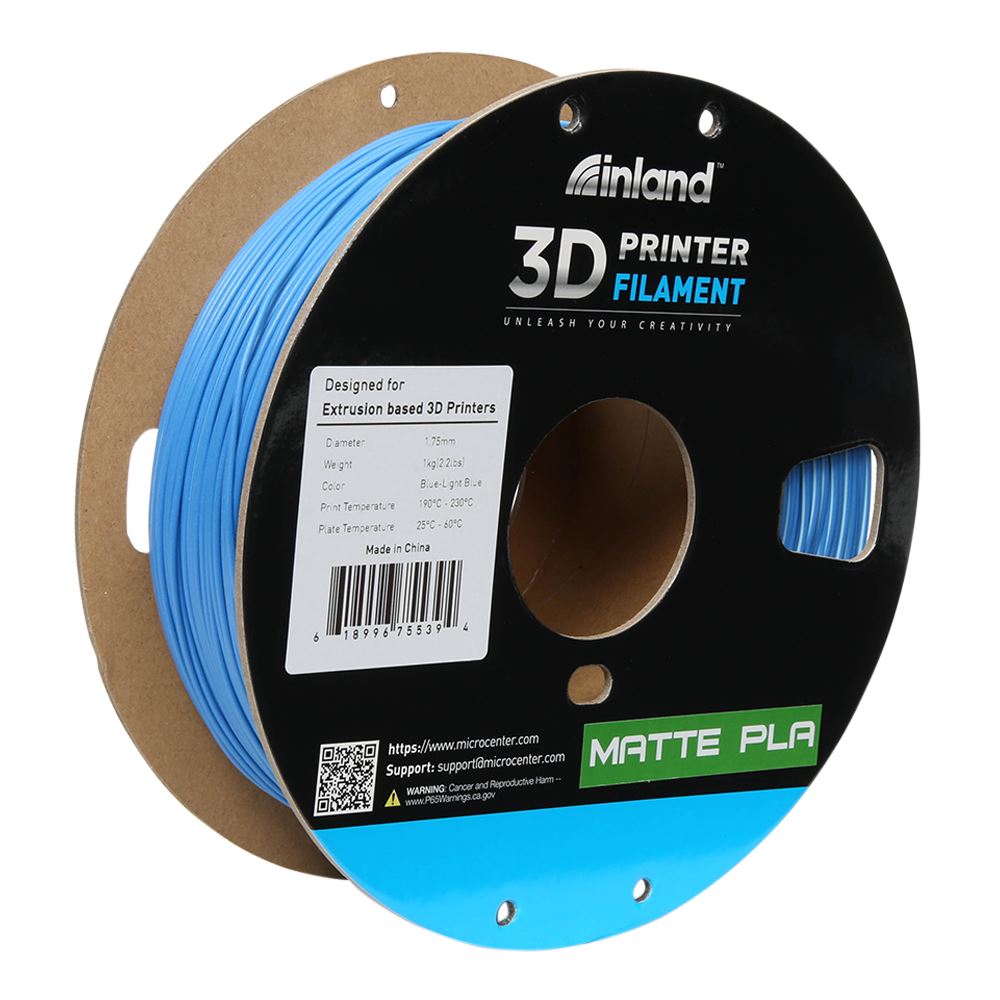 Inland 1.75mm PLA Dual Color Co-Extrusion 3D Printer Filament 1kg (2.2 ...