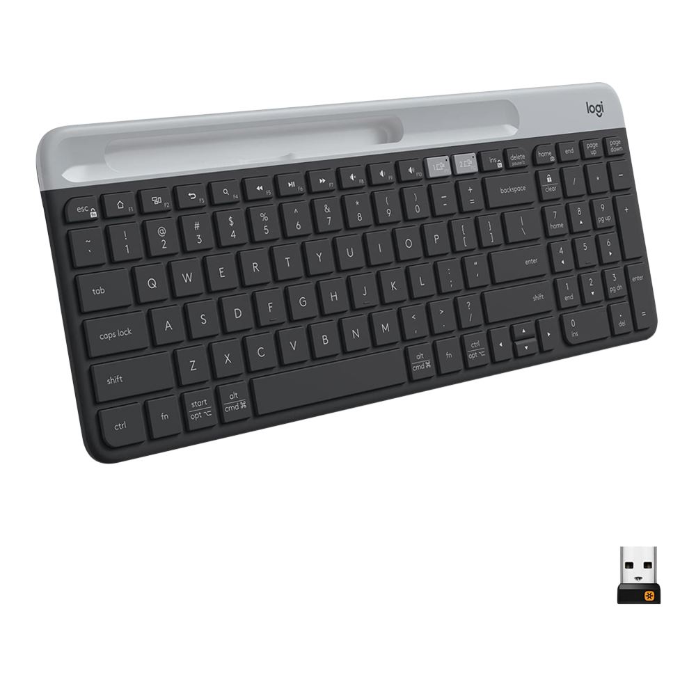 Logitech K585 Multi-Device Slim Wireless Compact Keyboard - Graphite ...