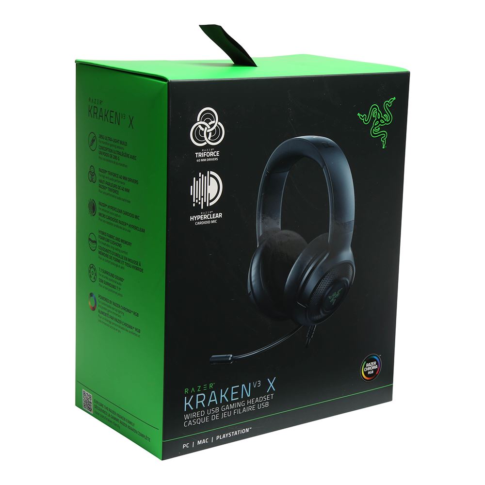 Razer Kraken V3 X Wired 7.1 Surround Sound Gaming Headset for PC and ...