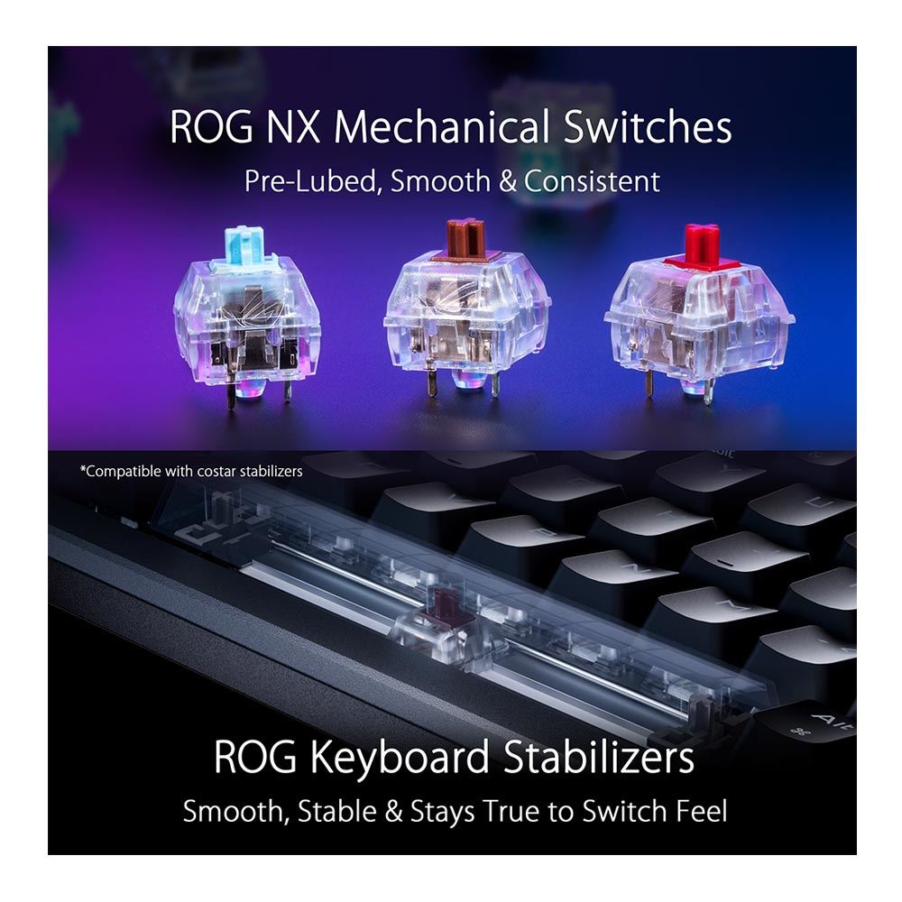 ASUS ROG Azoth 75 Wireless DIY Custom Mechanical Gaming Keyboard ...