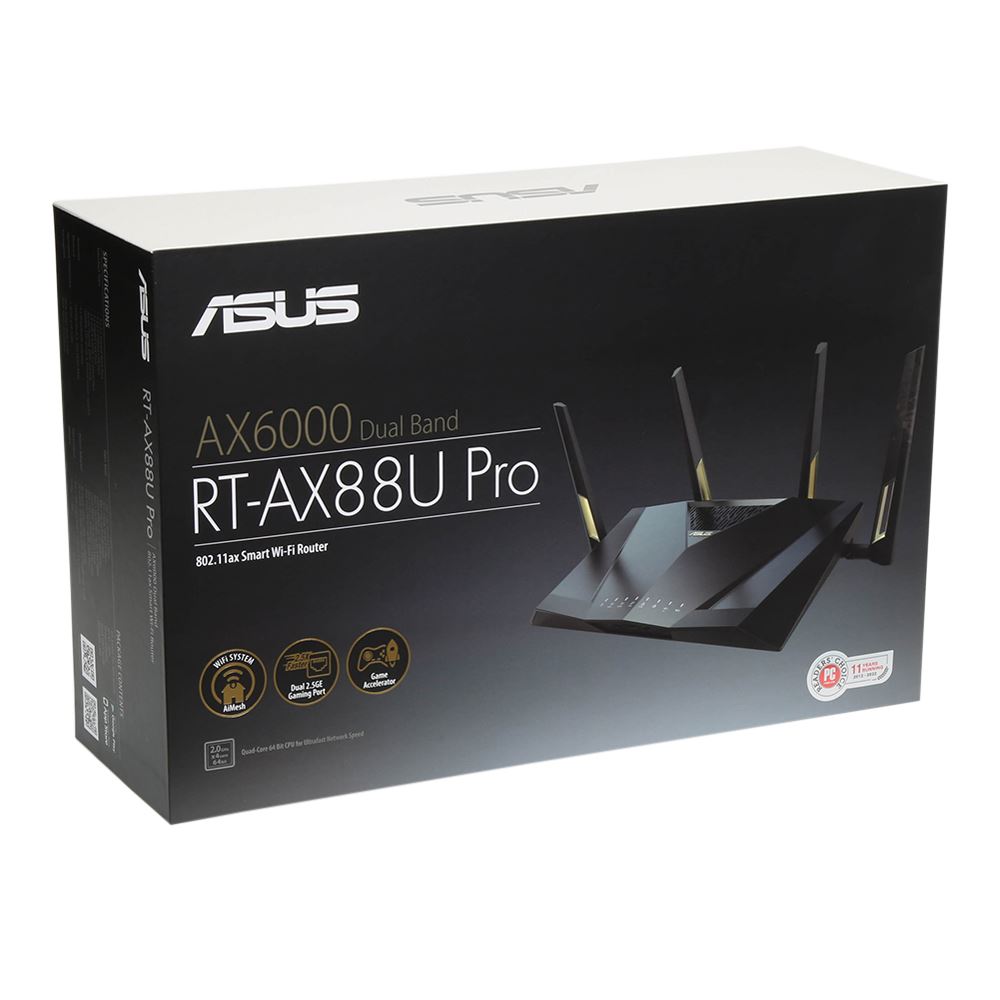 ASUS RT-AX88U PRO - AX6000 WiFi 6 Dual-Band Gigabit Wireless Router ...